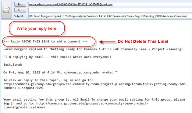 BuddyPress Reply By Email Commons In A Box